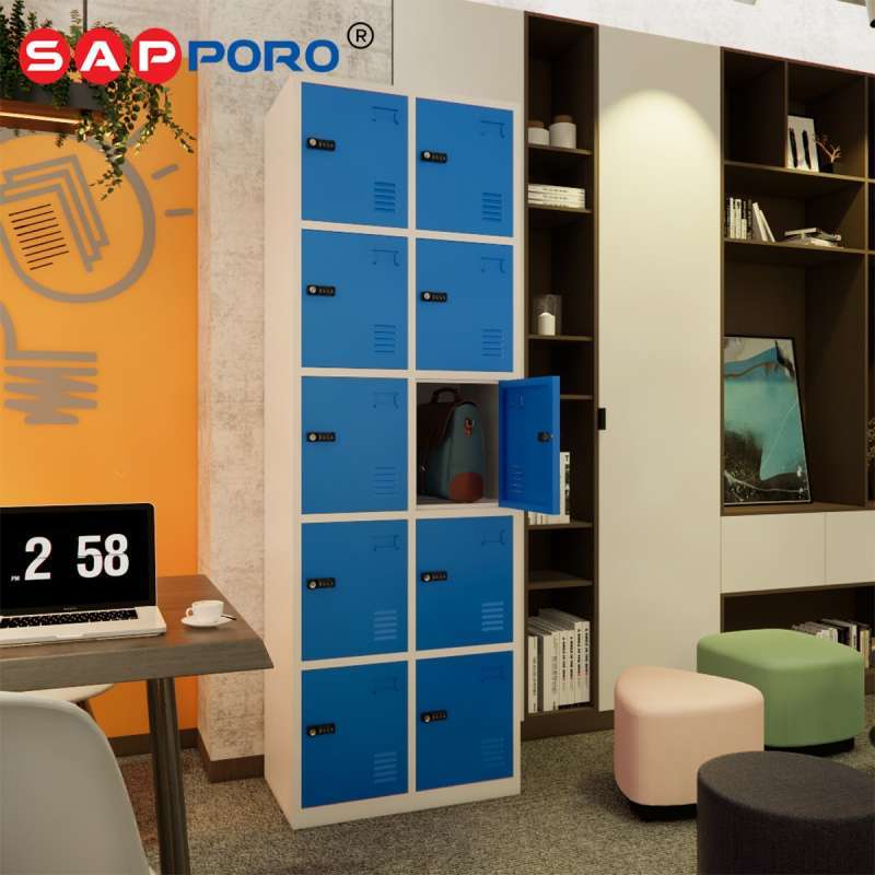 Promo [ Luar Jabodetabek ] Sapporo Lunen 10 - Loker Besi 10 Pintu ...