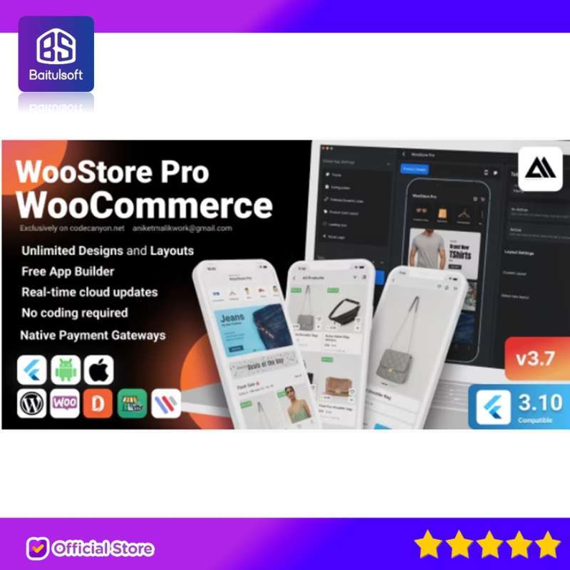Jual SOURCE CODE APLIKASI WOOSTORE PRO WOOCOMMERCE - FLUTTER FULL APP E ...
