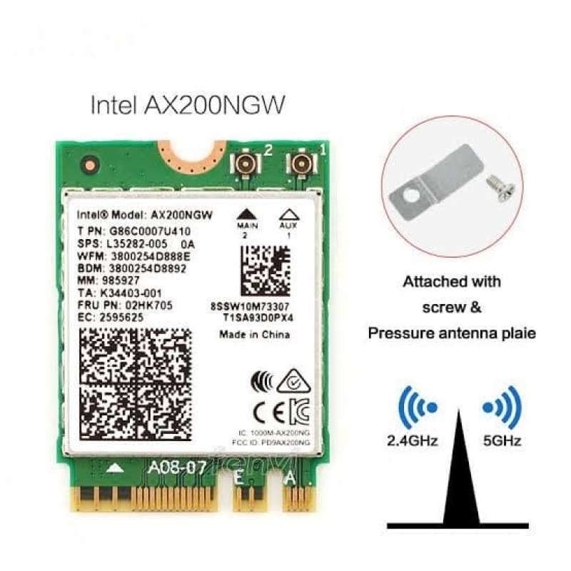 Promo Intel Wifi 6 Ax200ngw 802.11ax Bt 5.1 Wifi Card M.2 2230 Ax200 ...