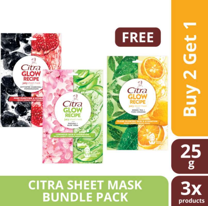 Jual Citra Bundle Pack Sheet Mask 25g Isi 3 Di Seller Jaket Nunu Shop ...