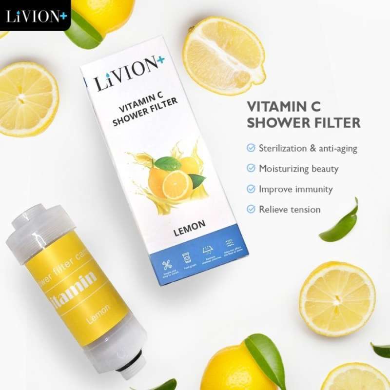 Promo Vitamin C Shower Filter LiVION+ / Filter Air Shower - Lemon ...