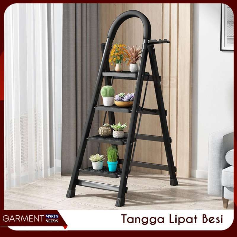 Promo Tangga Lipat Besi Rumah Tangga Dengan Pegangan 2 3 4 5 6 Susun ...