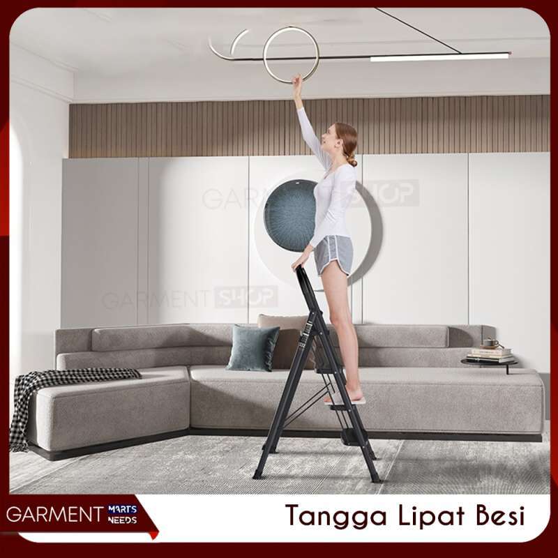 Promo Tangga Lipat Besi Rumah Tangga Dengan Pegangan 2 3 4 5 6 Susun ...