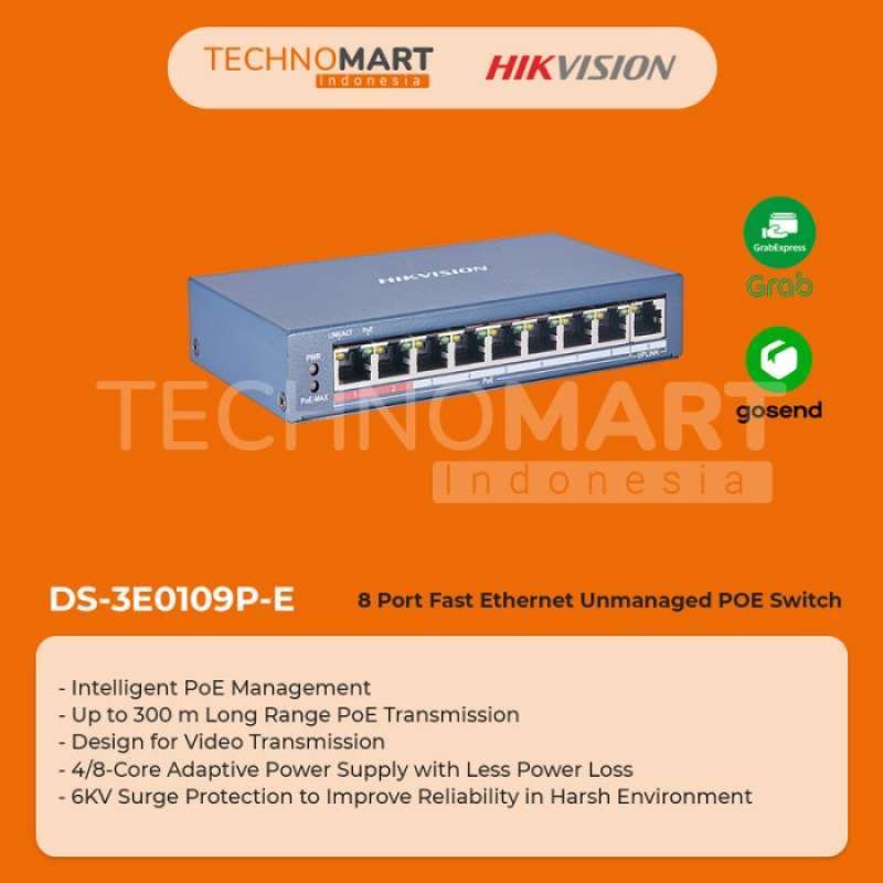 Promo DS-3E0109P-E - HIKVISION POE SWITCH 8 PORT Diskon 23% di Seller ...