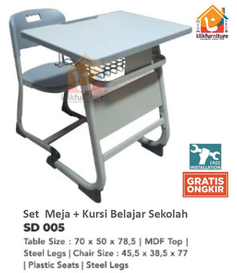 Promo Set Meja + Kursi Belajar / Sekolah Anak Sd005 Diskon 23% di Seller Sejahtera Store ID ...