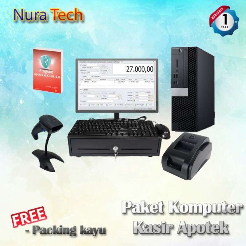 Promo Paket Komputer Kasir Apotek Dan Klinik Full Set Diskon 23% Di ...