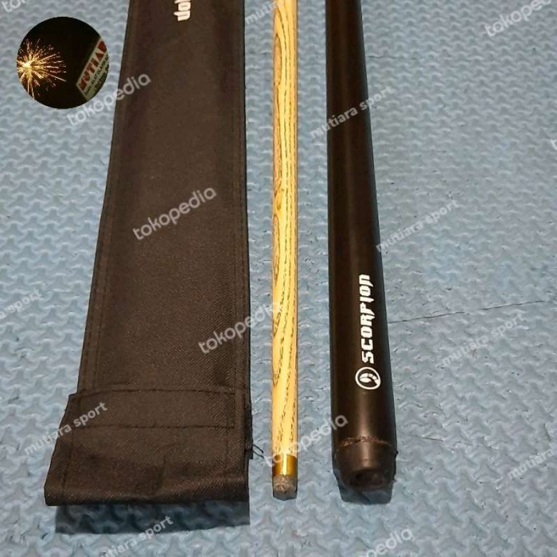 Jual Stik Billiard Scorpion Original Woods Dan Graphite Cue 9mm 10mm ...