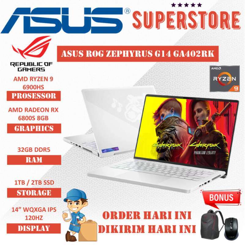 Promo ASUS ROG ZEPHYRUS G14 GA402RK R9 6900HS 32GB 1TB RX 6800S ANIME ...