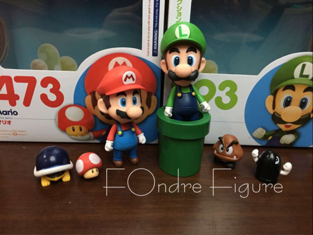 Promo NENDOROID 473 SUPER MARIO BROS NENDO LUIGI NINTENDO ACTION FIGURE ...