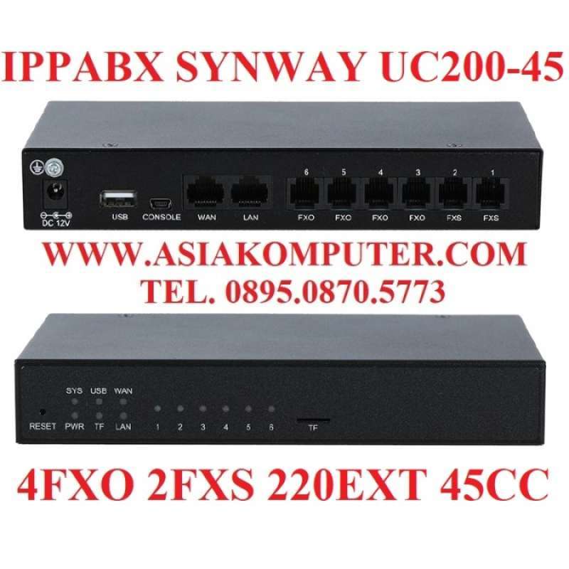 Promo New Ippbx Synway Uc200-45 Ippabx Ip Pabx Pbx Mirip Yeastar S20 ...