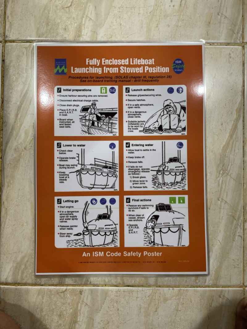 Promo Safety Poster Fully Enclosed Lifeboat Launching Impa 331004 ...