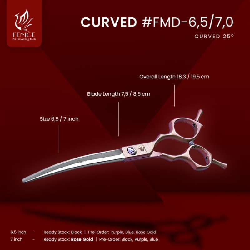 Promo gunting lengkung grooming hewan type FMD fenice Diskon 33% di ...