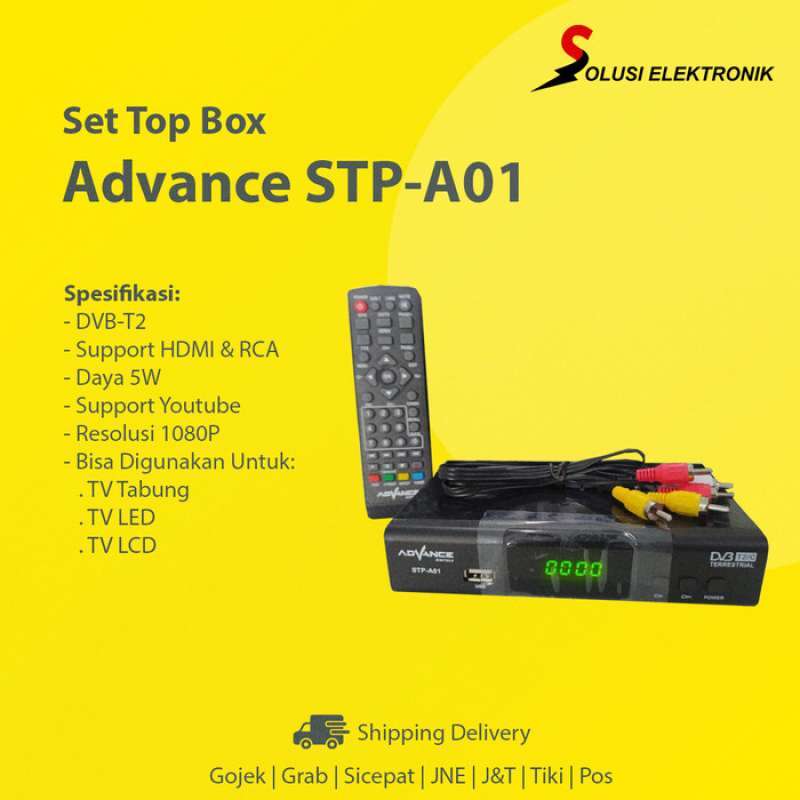Promo Advance STP-A01 Set Top Box DVB-T2 Receiver TV Tunner Digital LED ...