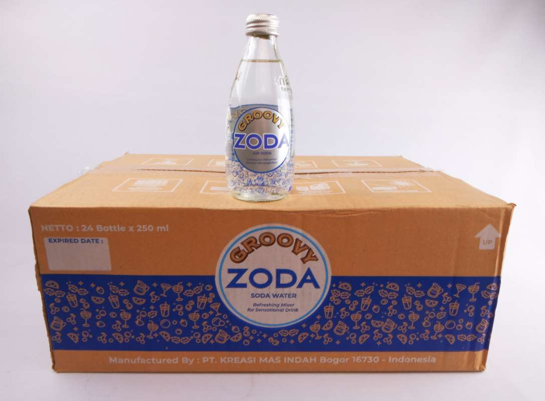 Jual Groovy Zoda Soda Water / Zoda Air Soda Botol 24x250ml - Karton di ...