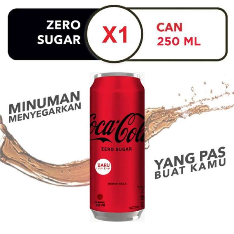 Promo Paket Kartonan Coca Cola Zero Can Minuman Bersoda 250 Ml [24 Pcs ...