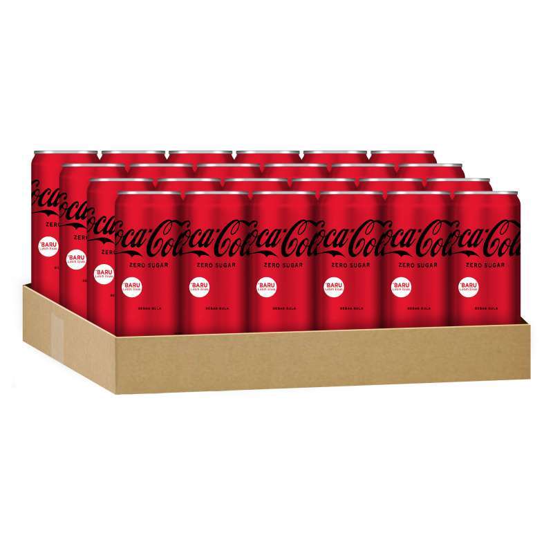 Promo Paket Kartonan Coca Cola Zero Can Minuman Bersoda 250 Ml [24 Pcs ...