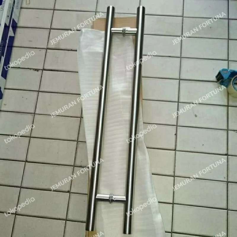 Jual Handle Stainles Stainless H Pipa Bulat Atraksi Pintu Kaca H 100 ...