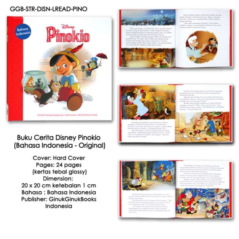 Jual Buku Cerita Disney Pinokio (Bahasa Indonesia - Original) di Seller Pilihan Shop - Harapan ...