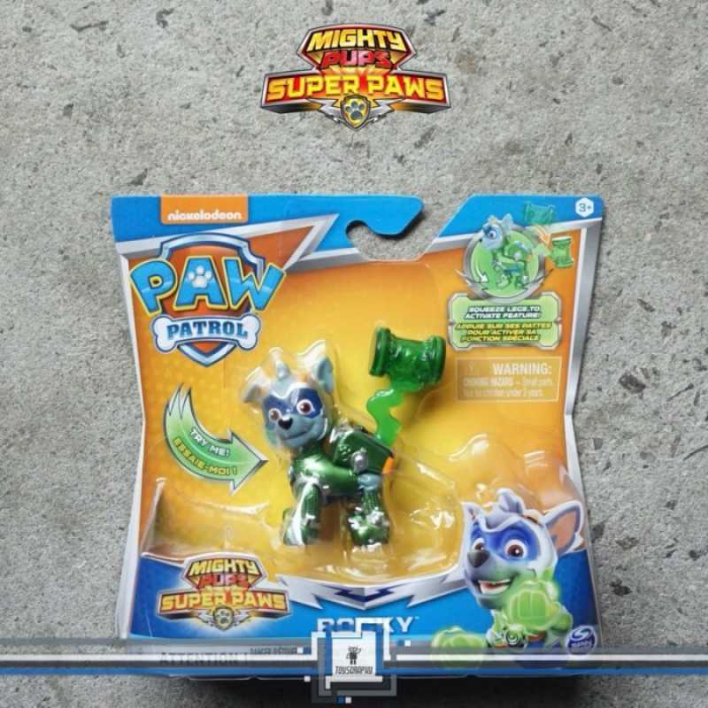 Promo PAW PATROL MIGHTY PUPS SUPER PAWS ROCKY ACTION FIGURE NICKELODEON ...