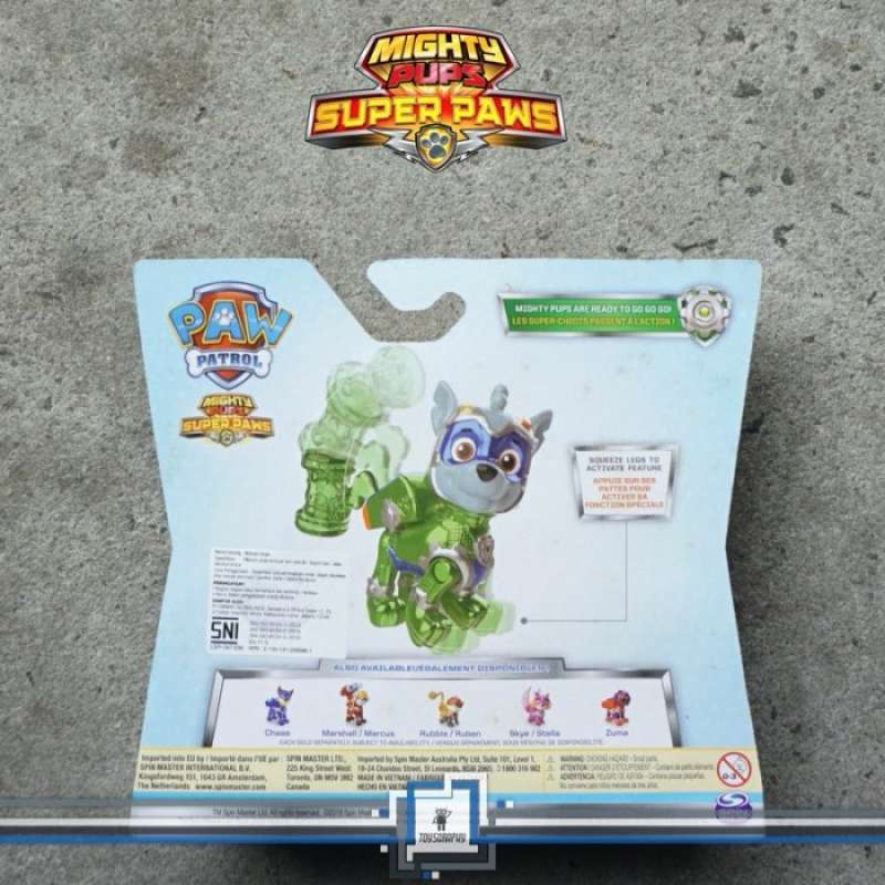 Promo PAW PATROL MIGHTY PUPS SUPER PAWS ROCKY ACTION FIGURE NICKELODEON ...