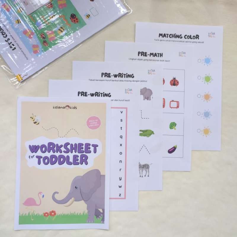 Promo Worksheet for Toddler lembar kerja Anak preschool usia 3, 4, 5 ...