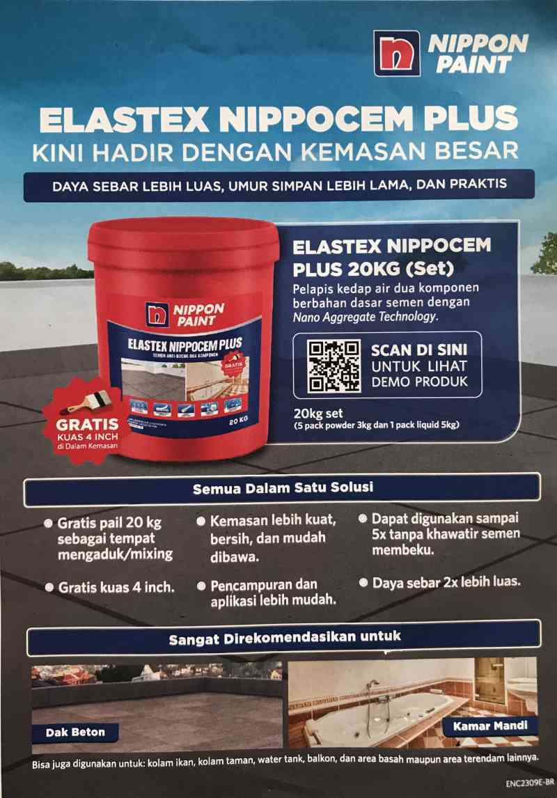 Jual Elastex Nippocem Plus 20kg - Pelapis Anti Bocor 2 Komponen ...