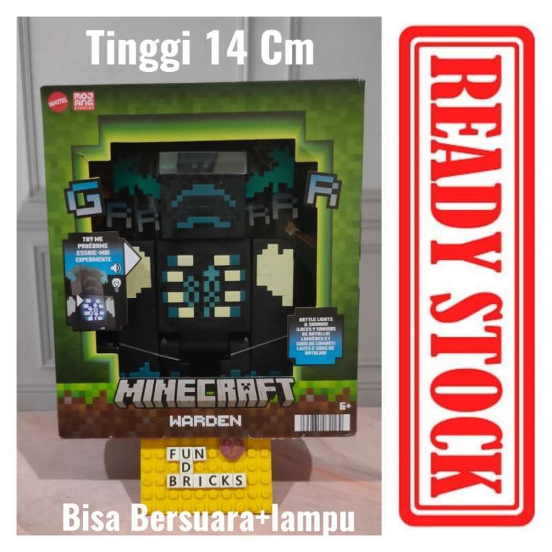 Promo Mattel Minecraft Warden Sound Mainan Minecraft Diskon 8% Di ...