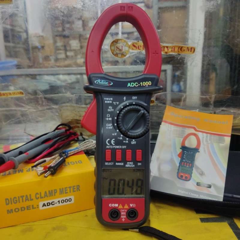 Promo Aditeg Adc-1000 Digital Clamp Meter 1000 Ampere Ac Dc True Rms ...