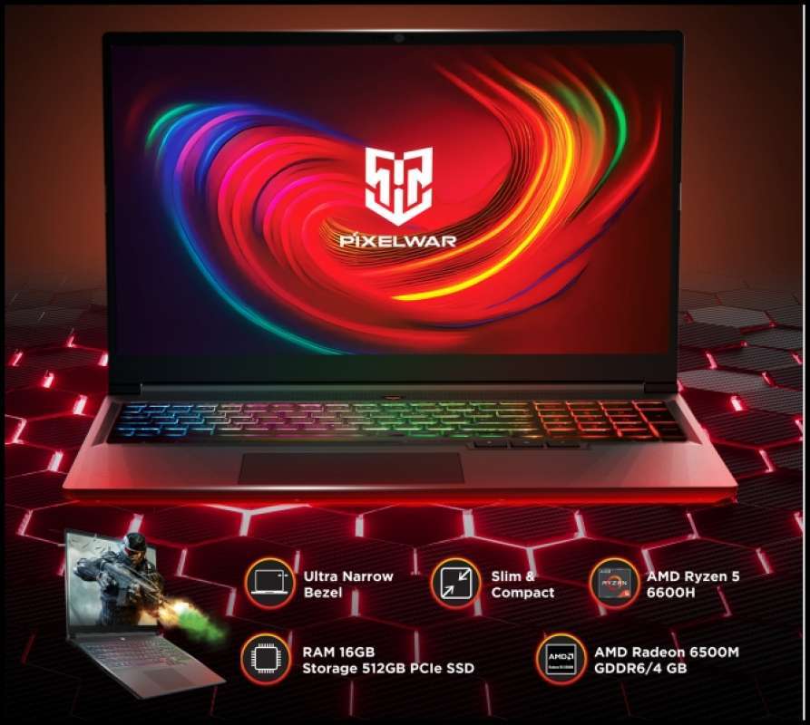 Jual ADVAN LAPTOP GAMING PIXELWAR AMD RYZEN 5 6600H RAM16GB SSD1TB VGA ...