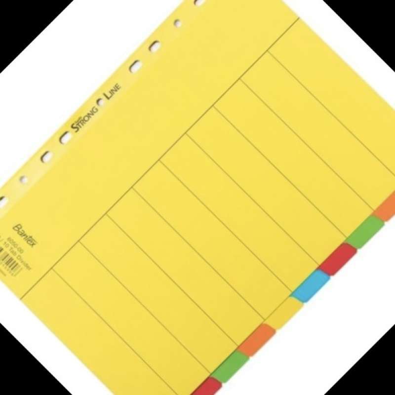Jual Divider Bantex 6050/ Pembatas Buku Ukuran A4 10 Warna Di Seller ...