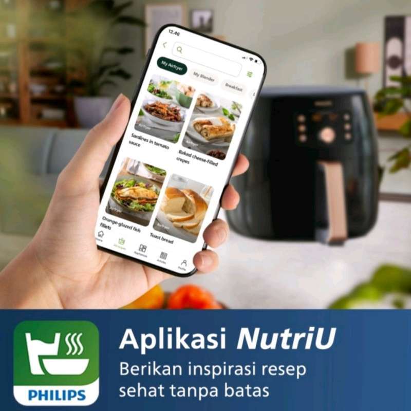 Jual Philips Hd9860 Smart Air Fryer Xxl 1.4 Kg 7.3 Liter Hd 9860 Di ...