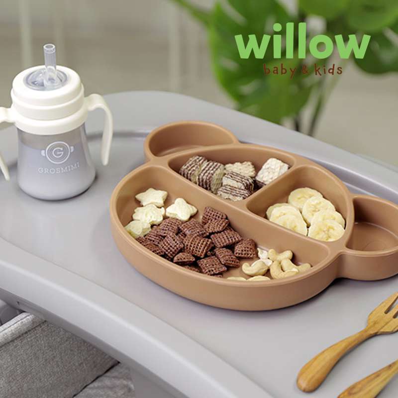 Jual Alat Makan Bayi - Grosmimi Little Silcone Suction Food Plate Baby ...