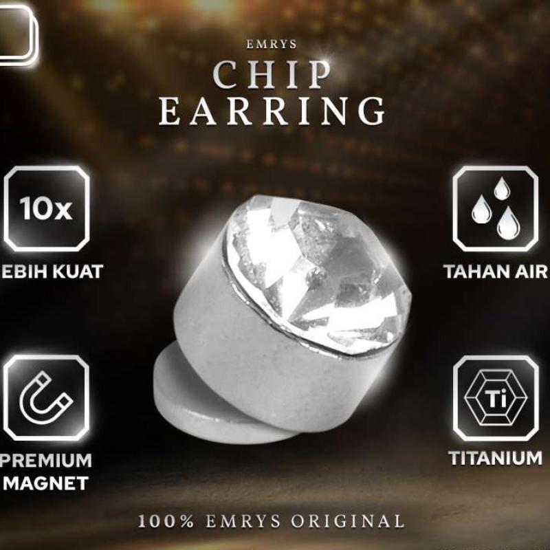Jual Emrys Chip Anting Magnet Titanium Anti Karat Pria Dan Wanita Di ...
