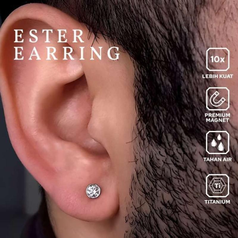 Jual Emrys Chip Anting Magnet Titanium Anti Karat Pria Dan Wanita Di ...