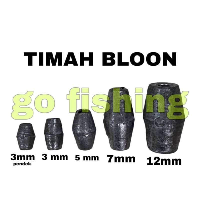 Jual Timah Bloon / Gendang / Timbel / Pemberat / Tin Pancing Bloon per 1 KG - Gendang 1/3 di ...