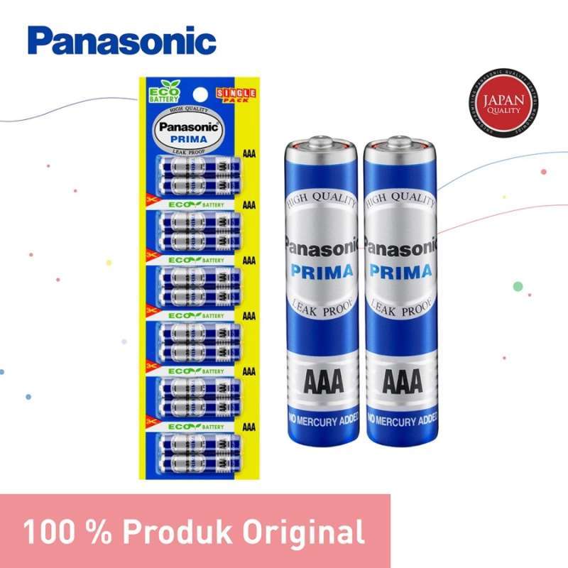 Promo Panasonic Baterai Aaa Manganese Biru 12pc Battery Manganese Size ...