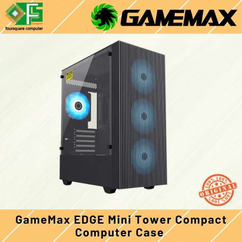 Jual Pc Casing Gaming Gamemax Edge Mini Tower Compact Black Di Seller Foursquare Computer ...