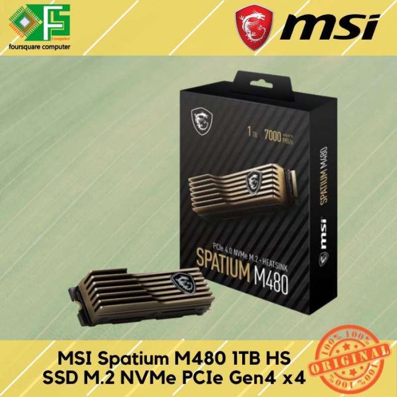 Jual Msi Spatium M480 Hs Ssd M.2 Nvme 1 Tb Pcie Gen4 4x With Heatsink ...