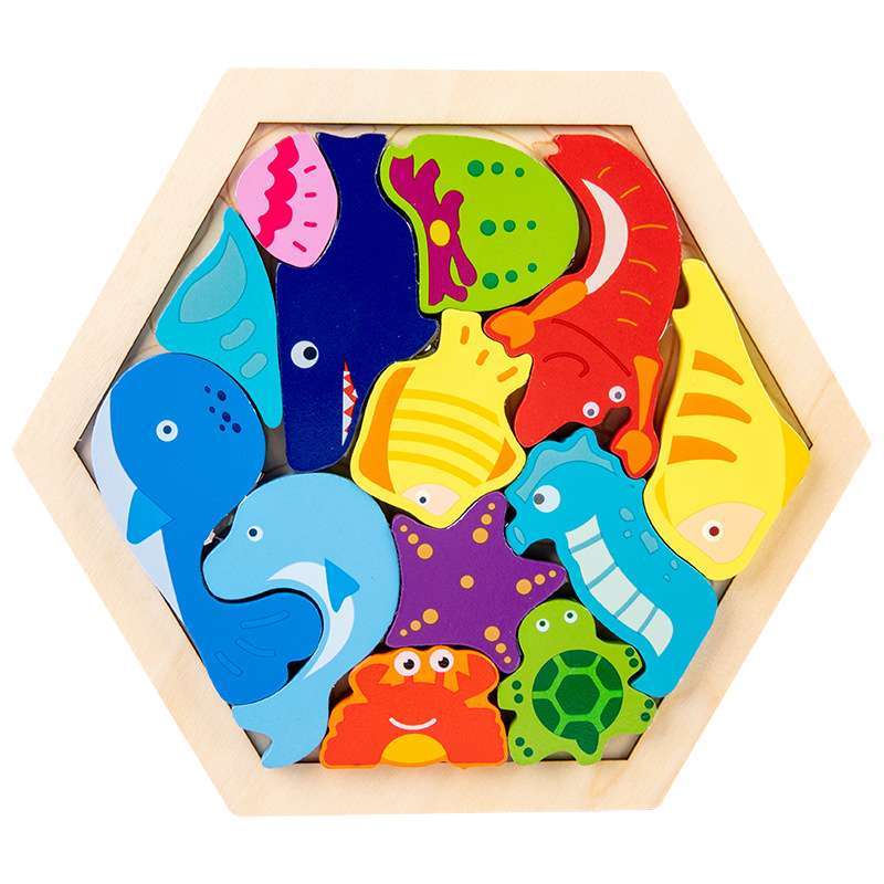 Promo Mai Toys Mainan Puzzle Kayu Tebal Segi 6 Untuk Edukasi Motorik ...