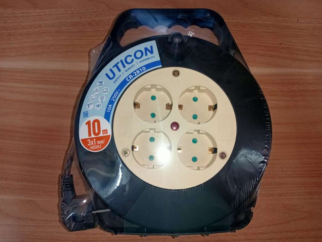 Promo Uticon Kabel Roll Sambung 10m 15m Kabel Rol Kabel Stop Kontak 10 ...