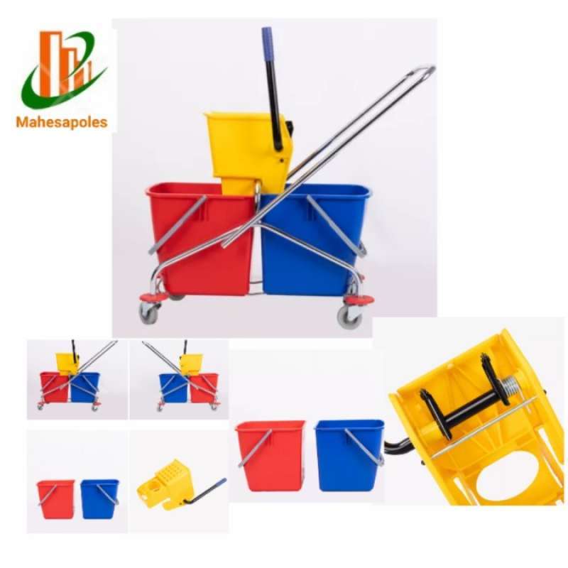 Promo Double Bucket/mop + Press Kerangka Besi/ember Pel House Keeping ...