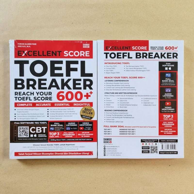 Jual Buku Tes TOEFL - TOEFL BREAKER Reach Your TOEFL Score 600++ di ...