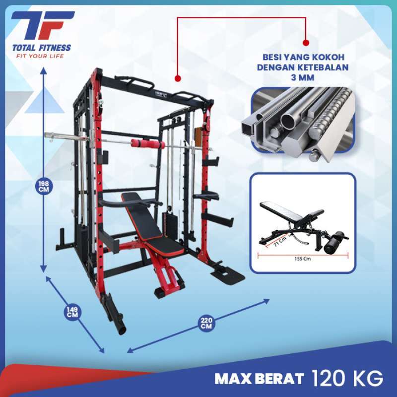 Jual Total Fitness Power Rack + Beban Alat Angkat Beban Tl-026 Di ...