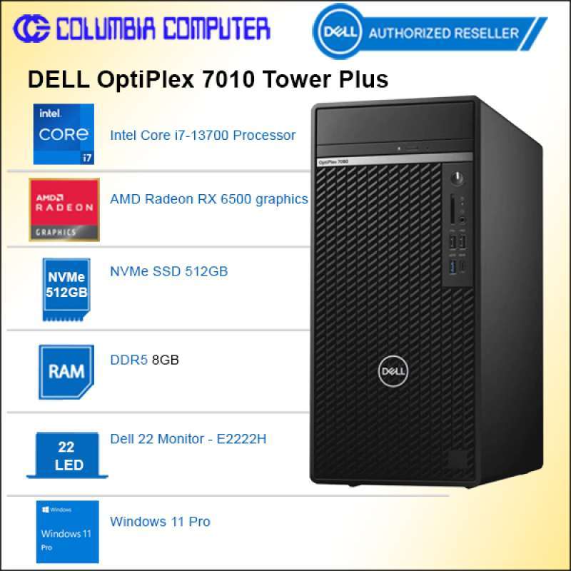 Jual Dell Optiplex 7010 Tower Plus I7 13700 8gb 512gb Rx 6500 Win 11