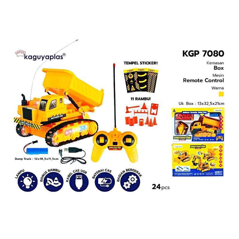 Promo Mainan Dump Truck Constraction Mobilan Remote Truk Dump With Acc ...