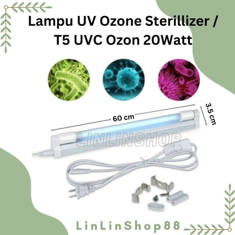 Promo Lampu Uv Sterilizer T5 20watt Germicidal Lampu Uv Pembunuh Kuman Diskon 26% Di Seller ...