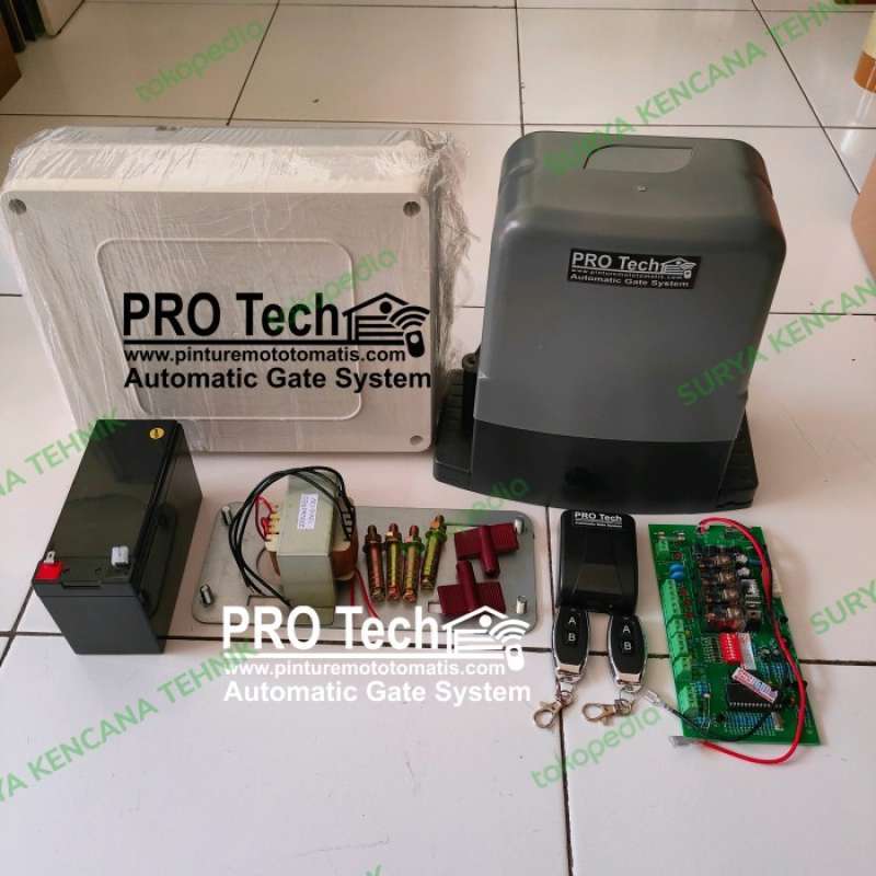 Promo Automatic Sliding Gate Pro Tech Dc 600 Kg Mesin Pagar Otomatis ...
