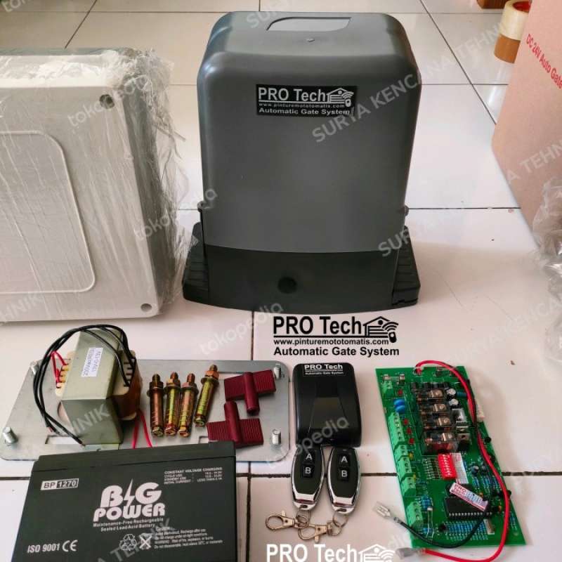 Promo Automatic Sliding Gate Pro Tech Dc 600 Kg Mesin Pagar Otomatis ...