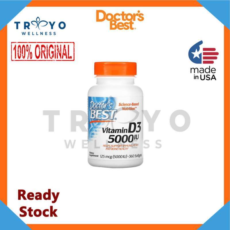 Promo Dr Best Vit Vitamin D3 5000 Iu 125 Mcg 360 Sg Doctor Doctors Best ...