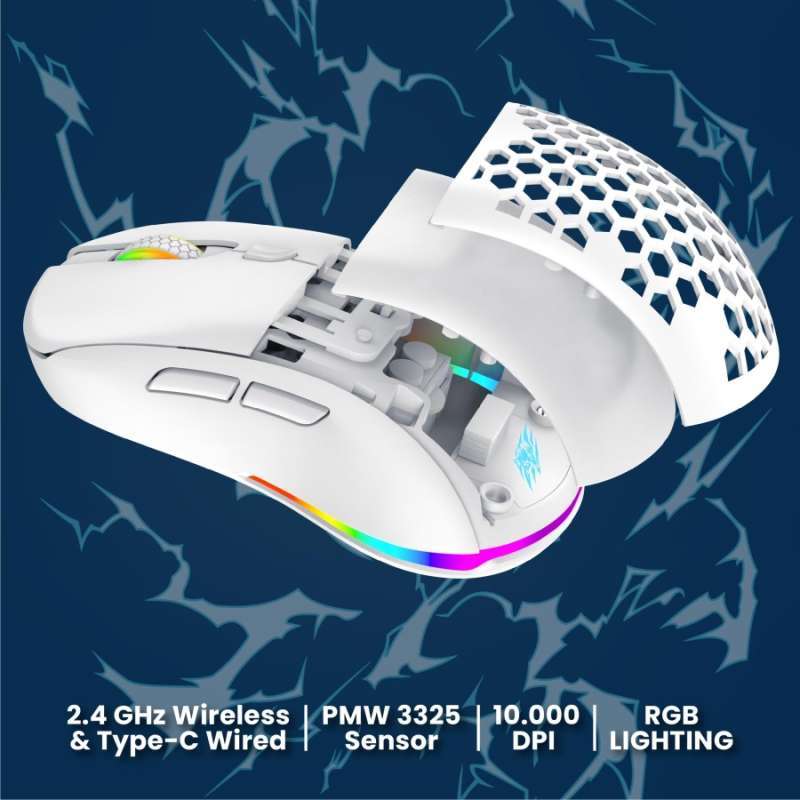 Jual Sades Raiden S33 / S 33 Wireless Modular Dual Mode Gaming Mouse - Black, Mouse Only ...